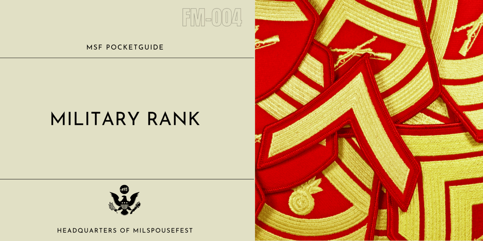 The MSF Military Pocket Guide: Military Ranks - MSF